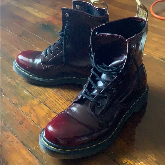 Dr. Martens | Shoes | Dark Red Doc Martins | Poshmark